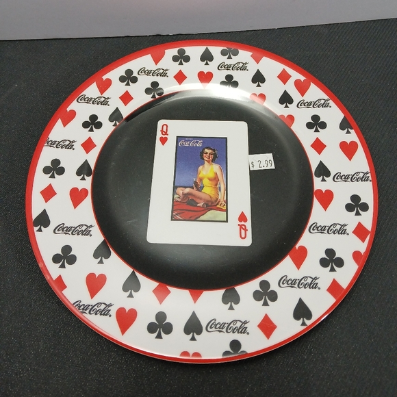 Coca Cola | Dining | Vintage Coca Cola Plate Playing Card Theme Rare ...